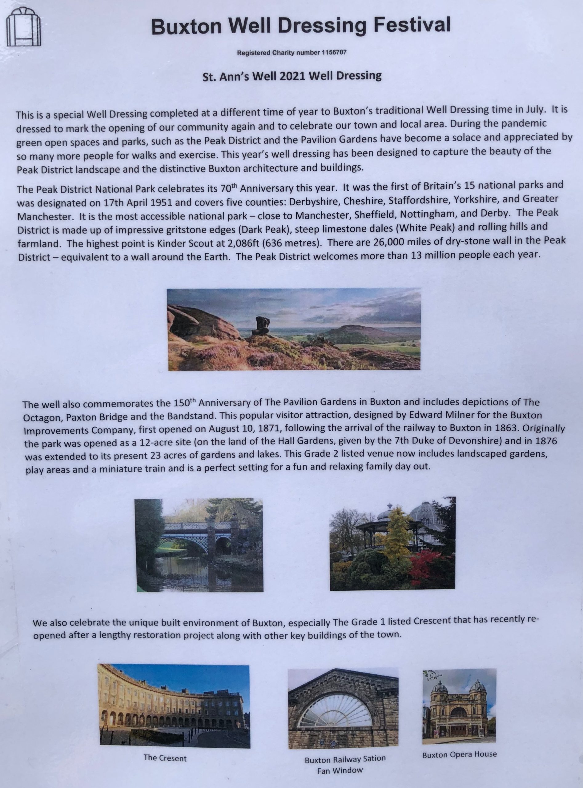 Buxton Well Dressing 2021 celebrates key Derbyshire milestones